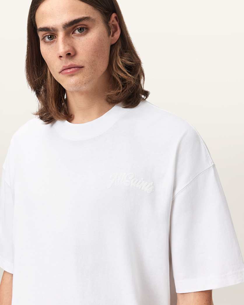 Odyssey Oversized Short Sleeve Crew T-Shirt Optic White | ALLSAINTS